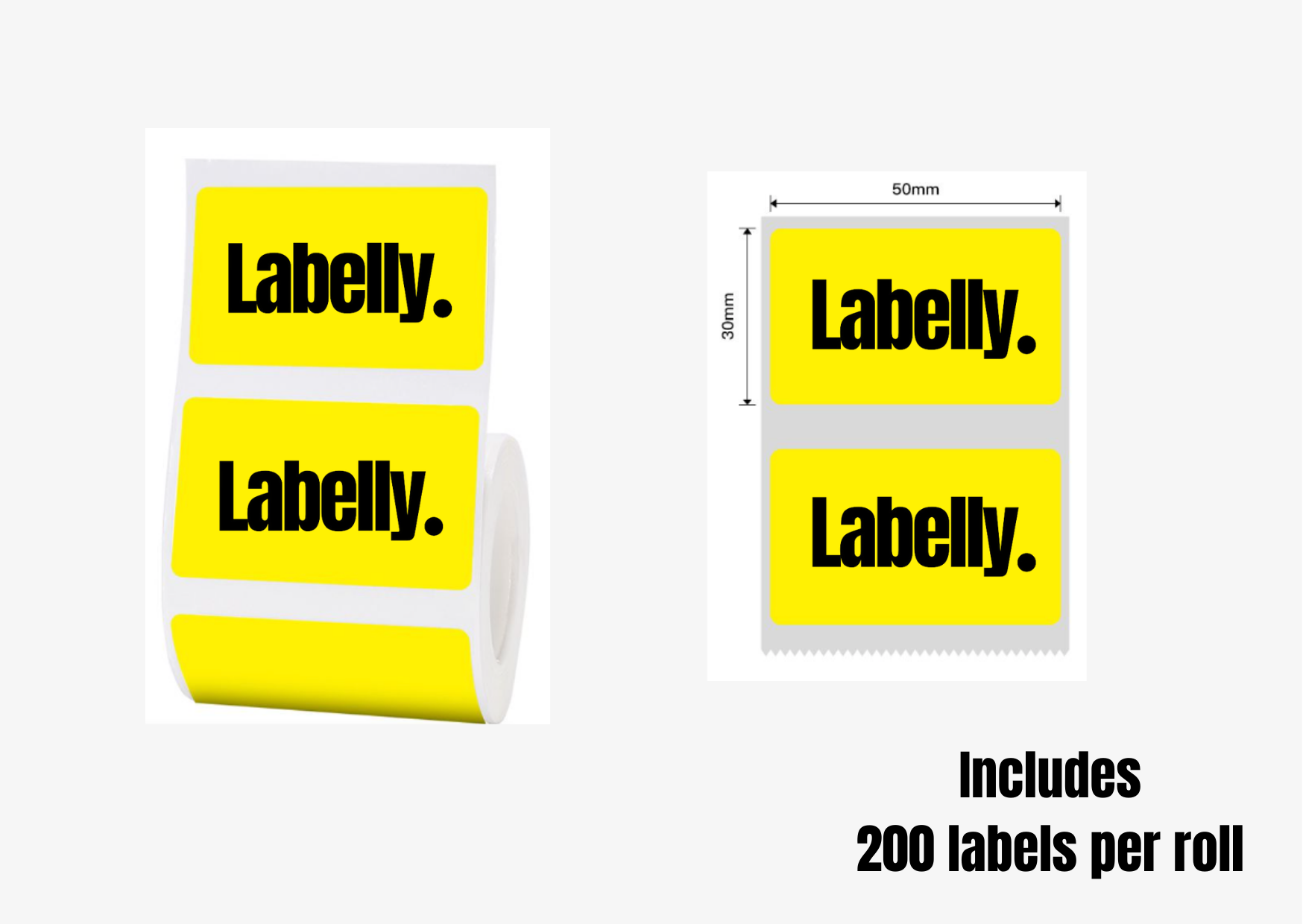 Yellow Rectangle Labels - 230 per roll 📒 – Labelly