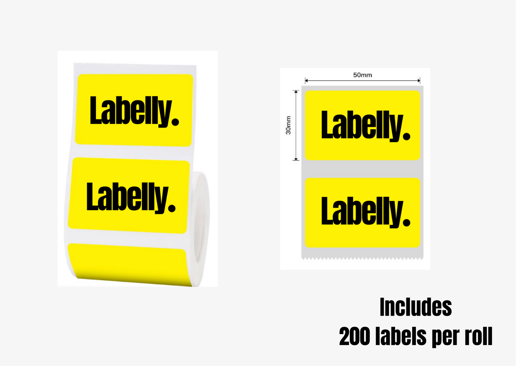 Yellow Rectangle Labels - 230 per roll 📒 – Labelly