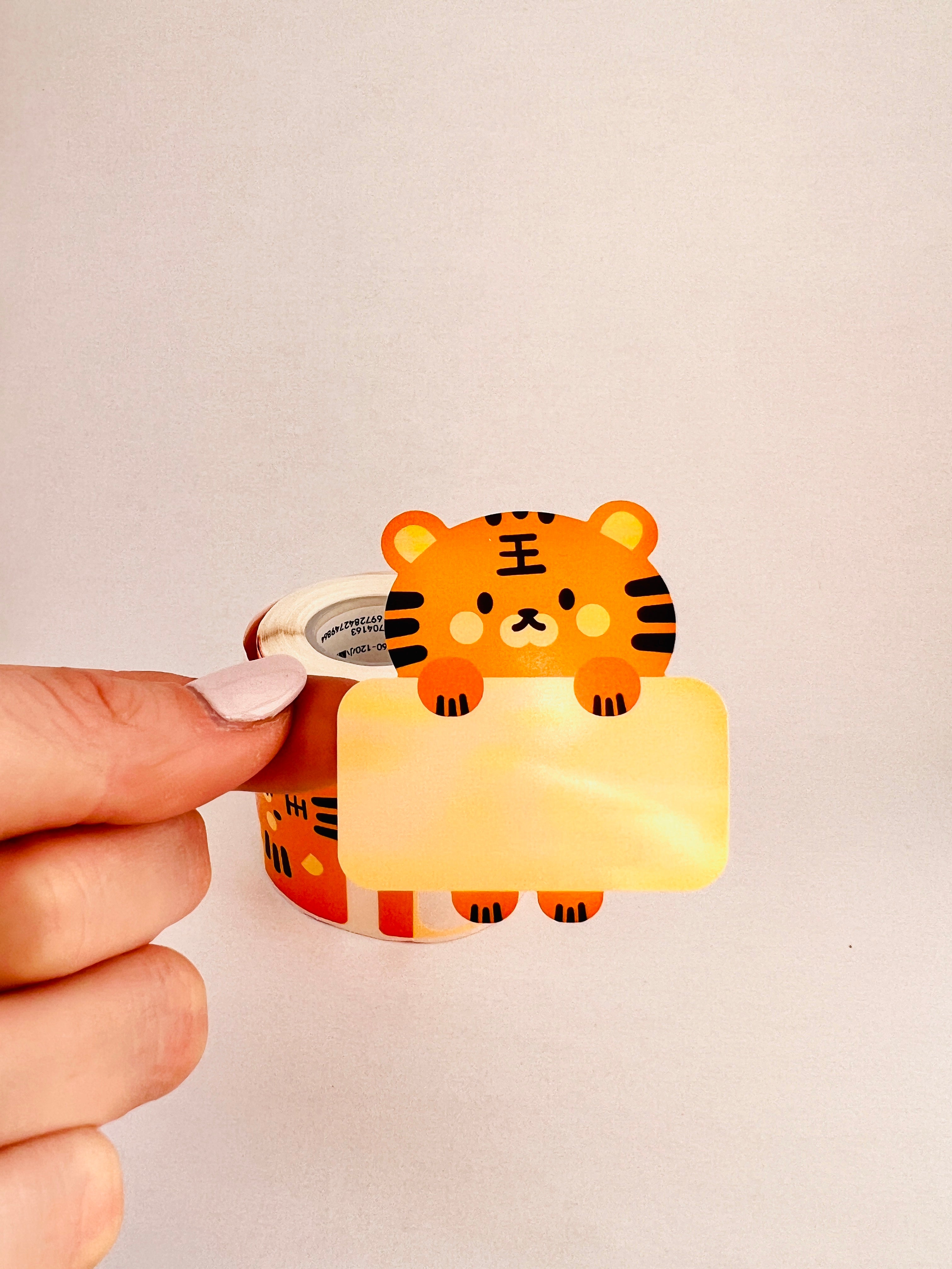 Large Cute Tiger Labels - 120 per roll 🐯 – Labelly