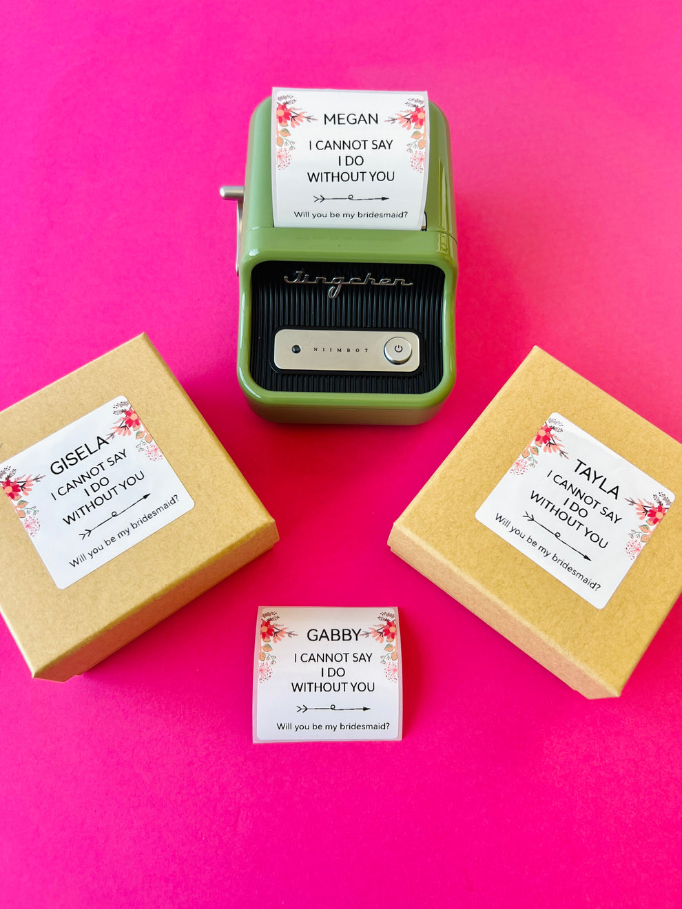 Flower Bordered Square Labels - 95 per roll 🌷 – Labelly
