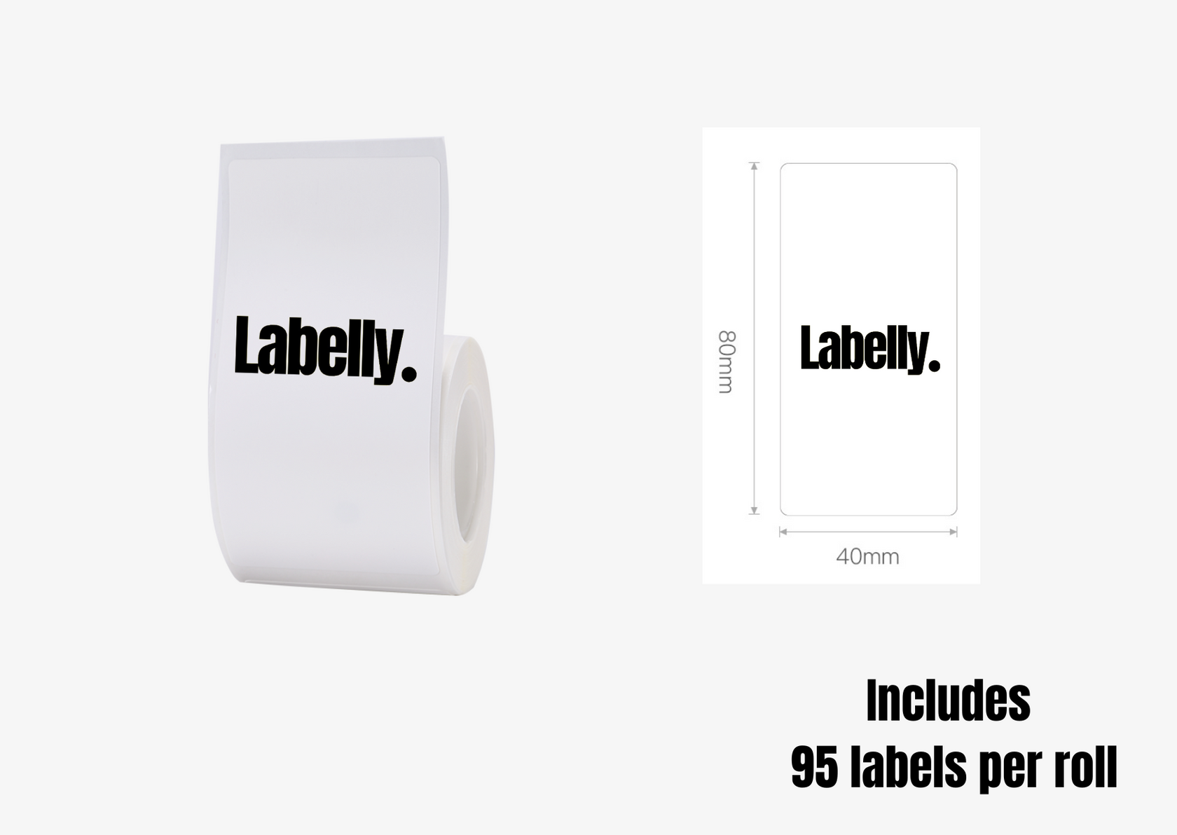 Large White Rectangular Labels - 95 per roll – Labelly