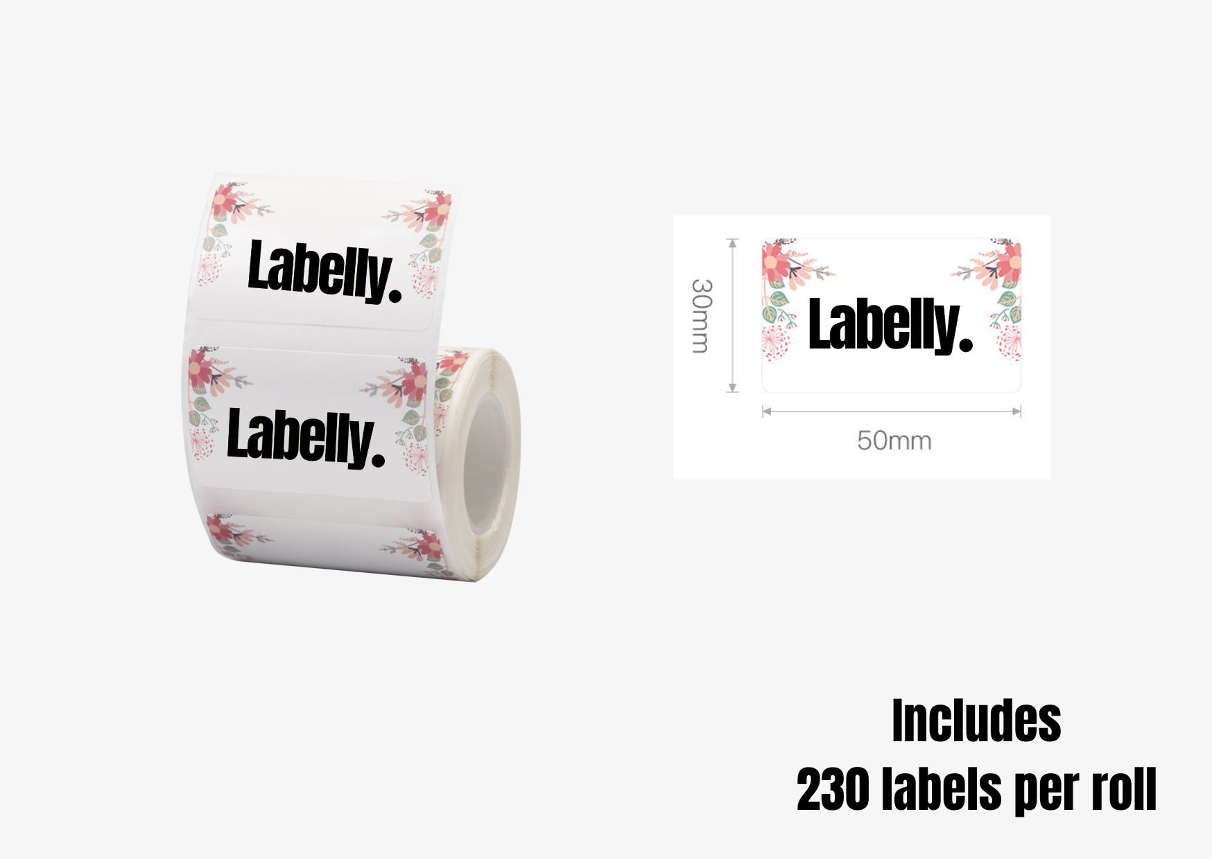 Medium Flower Bordered Rectangular Labels - 230 per roll 🌸 – Labelly