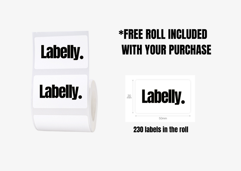 The Black Business Label Printer + Free Roll of 230 Labels – Labelly