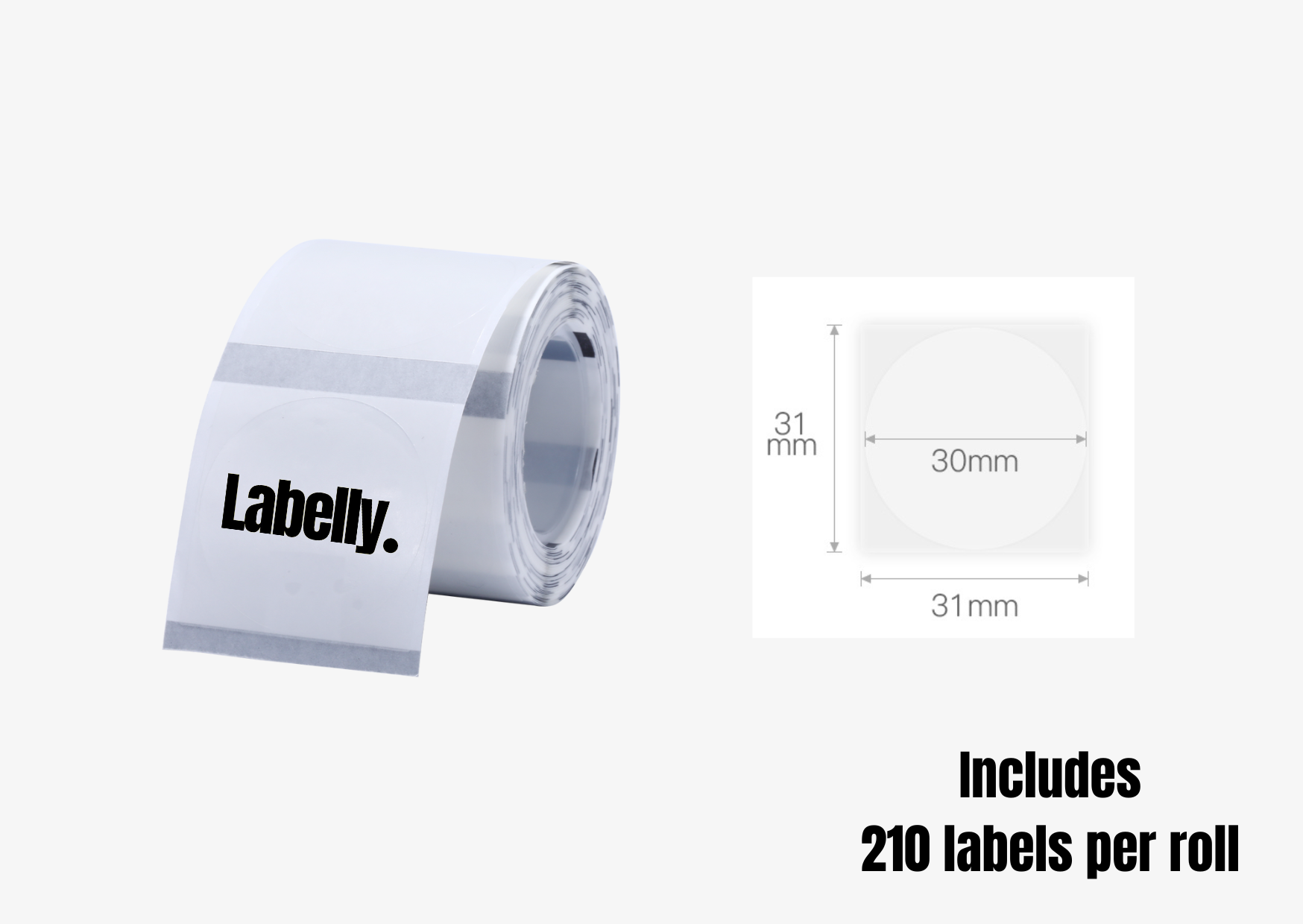 Small Transparent Round Labels - 210 per roll ⚬ – Labelly